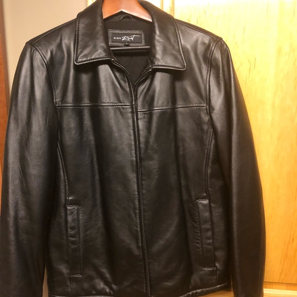 Rivet | Jackets & Coats | Mens Black Leather Jacket | Poshmark